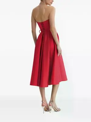 FRAMBOISE Strapless Corset Midi Dress