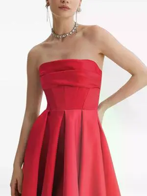 FRAMBOISE Strapless Corset Midi Dress