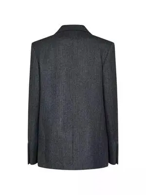 TOTEME Herringbone Wool Blazer - Grey