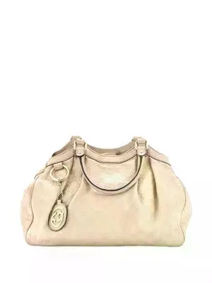 Gucci Sukey Ssima Leather Medium Tote Bag - Neutrals
