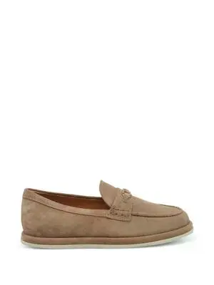 TOD'S T Timeless Suede Loafers - Neutrals