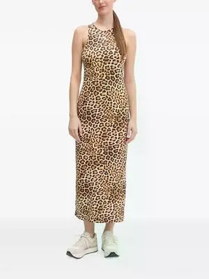 PUMA Leopard-print Racerback Maxi Dress
