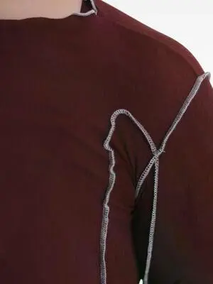 BASERANGE Omato Contrast-stitch T-shirt