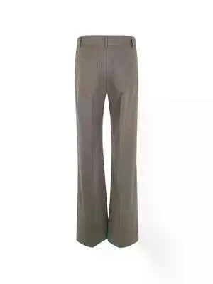Victoria Beckham Twill Flared Trousers - Grey