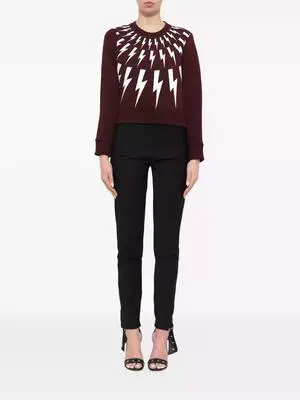 Neil Barrett Fair Isle Thunderbolt Sweatshirt
