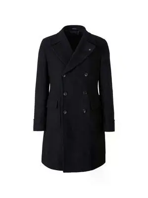 Tagliatore Double-breasted Lapel-collar Coat - Blue