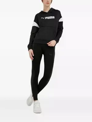 PUMA Logo Print Panelled Hoodie