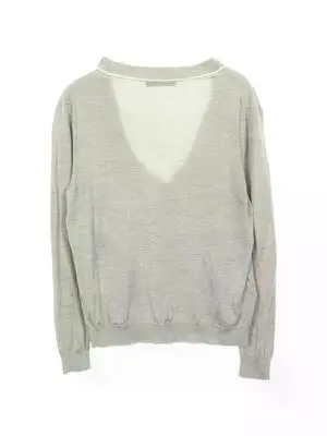 Prada Logo Detail V-neck Cardigan