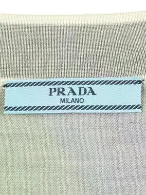 Prada Logo Detail V-neck Cardigan