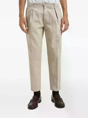 BRIGLIA 1949 Bellod Pleated Tapered Trousers - Neutrals