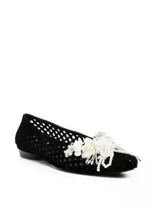HEAVENLY JELLY Burst Embellished Laser-cut Ballet Flats