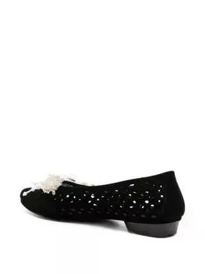 HEAVENLY JELLY Burst Embellished Laser-cut Ballet Flats