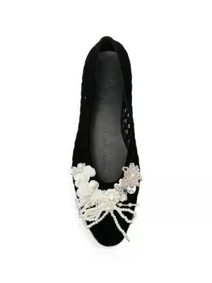 HEAVENLY JELLY Burst Embellished Laser-cut Ballet Flats