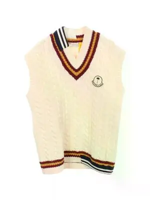 Moncler X Palm Angels Genius Cable Knit Vest - Neutrals