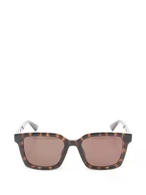 Gucci Tortoiseshell-effect Square-frame Sunglasses - Brown