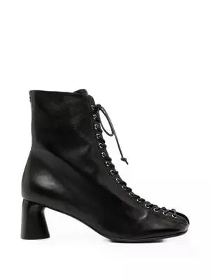 HALMANERA Lace-up Leather Ankle Boots