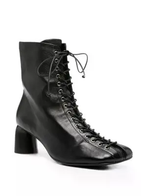 HALMANERA Lace-up Leather Ankle Boots