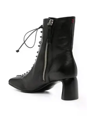 HALMANERA Lace-up Leather Ankle Boots