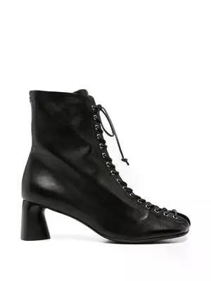 HALMANERA Leather Lace-up Ankle Boots