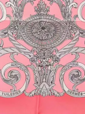 Hermès 2010s Les Tuileries Silk Scarf - Pink