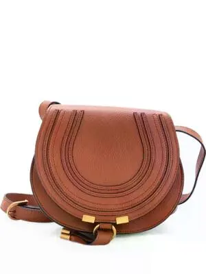 Chloé Marcie Leather Mini Crossbody Bag - Brown