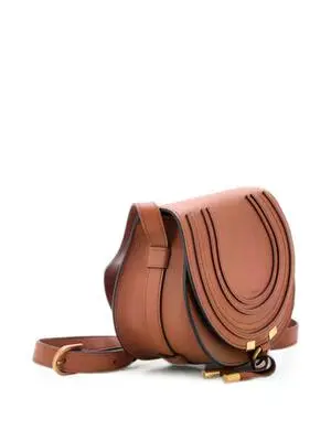 Chloé Marcie Leather Mini Crossbody Bag - Brown