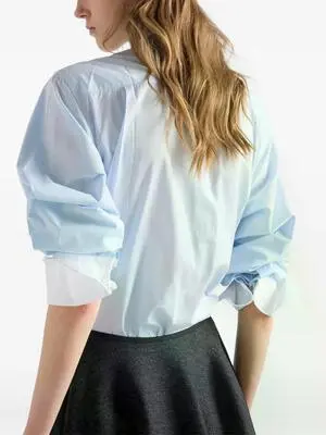 Prada Embroidered Poplin Shirt