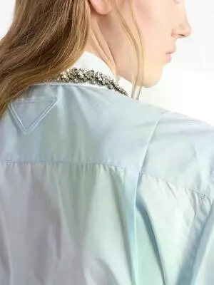 Prada Embroidered Poplin Shirt