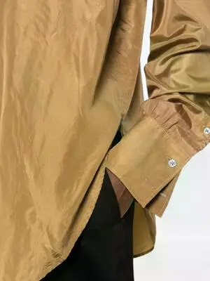 THE ROW Band-collar Silk Shirt