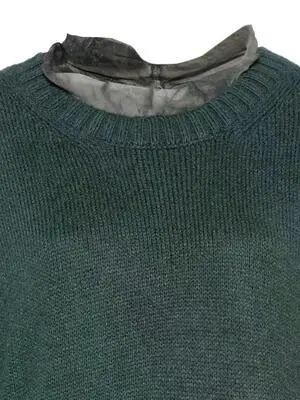 Masnada Layered Effect Ribbed Trim Sweater