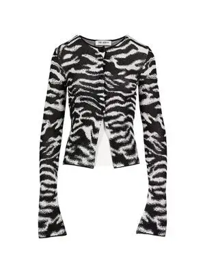 Attico Zebra-jacquard Button-up Cardigan