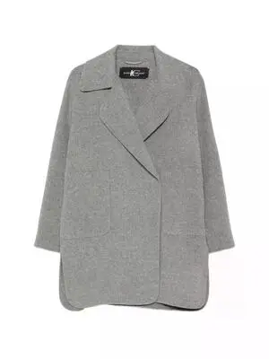 LUISA CERANO Double-faced Coat With Notched Lapel - Grey