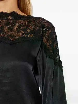 Isabel Marant Étoile Lace-panelled Satin Blouse