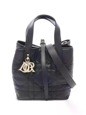 Dior Small Tojours Macro Cannage Tote Bag - Black