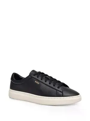 BOSS Kieran Grained Leather Lace-up Sneakers