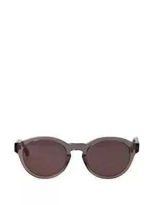 Calvin Klein Round-frame Logo-plaque Sunglasses - Grey