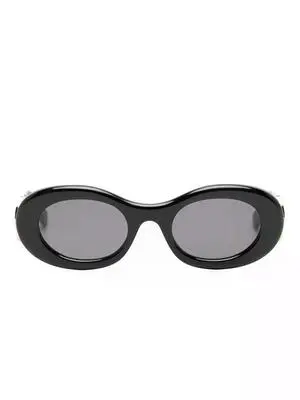 BVLGARI Oval Frame Sunglasses - Black