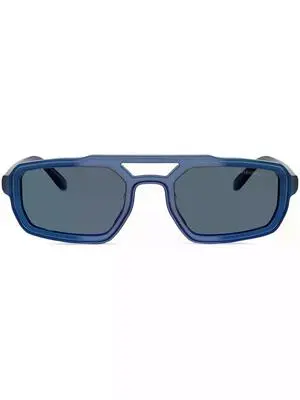 Emporio Armani Polished Rectangle Sunglasses