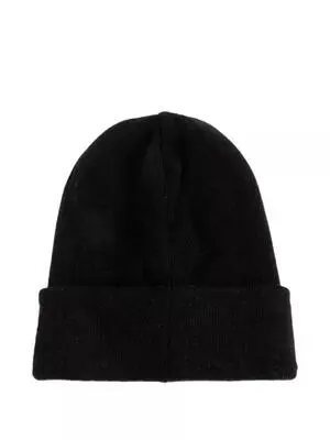 Moschino Intarsia Beanie Hat - Black