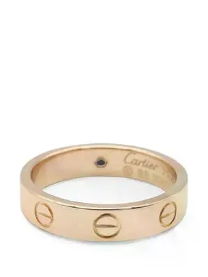 Cartier 18k Rose Gold Mini Love Ring With Diamond