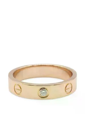 Cartier 18k Rose Gold Diamond Ring - Pink