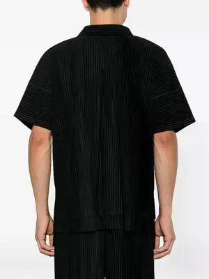 Issey Miyake Pleated Shortsleeved Shirt - Black