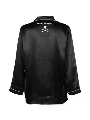 MASTERMIND WORLD Skull-embroidered Silk Pajama