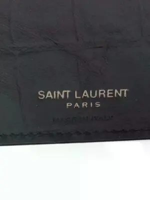 Saint Laurent 2020s Monogram Crocodile-effect Wallet