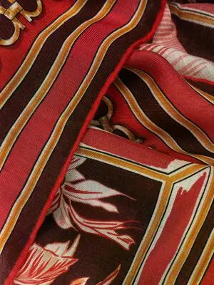 FERRAGAMO Animal-print Gancini-chain Scarf