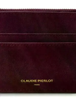 Claudie Pierlot Suede Zipped Card Holder