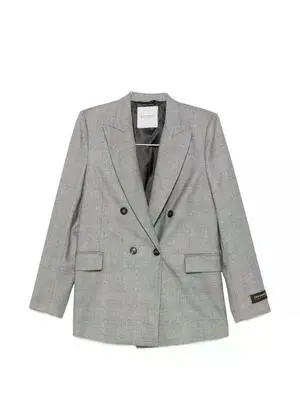 ERMANNO FIRENZE Prince Of Wales Check Double-breasted Jacket