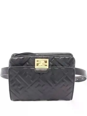 Fendi 2000s Ff Embossed Belt Bag