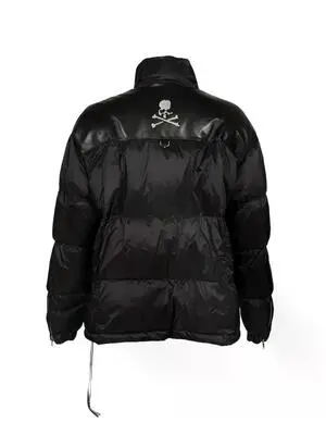 MASTERMIND WORLD Quilted Down Jacket With Leather Paneling