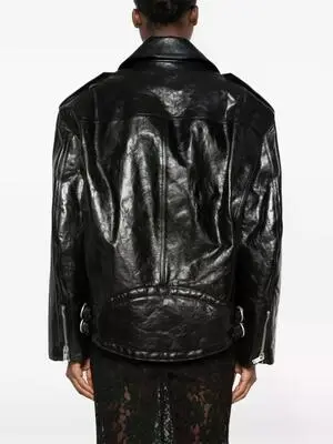 Saint Laurent Grained Leather Biker Jacket